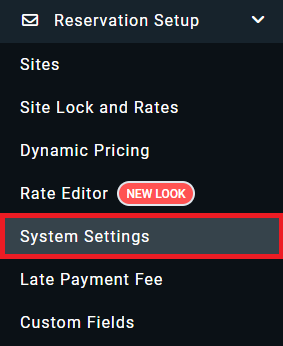 Navigate your 'System Settings' tab